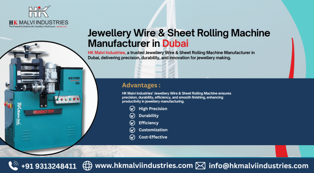 Jewellery Wire & Sheet Rolling Machine Manufacturer In Dubai